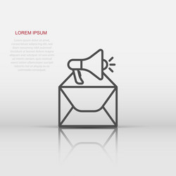 Envelope notification icon in flat style email Vector Image