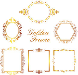 Golden frames Royalty Free Vector Image - VectorStock