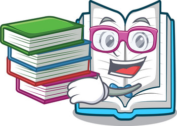 Student cartoon note paper with conceptual idea Vector Image