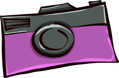 Blue camera on a white background Royalty Free Vector Image