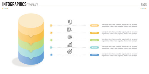 Circular gantt chart and timeline infographic Vector Image