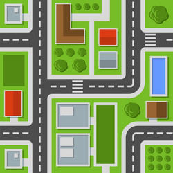 City top view town map seamless pattern Royalty Free Vector