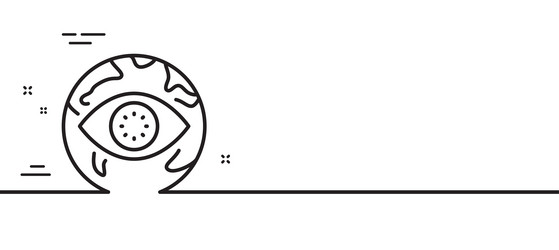 Cyber attack line icon ransomware threat sign Vector Image