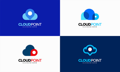Creative cloud pin logo deign concept cloud Vector Image