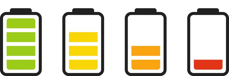 Battery level indicators Royalty Free Vector Image