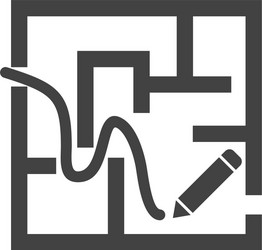 Finding path Royalty Free Vector Image - VectorStock