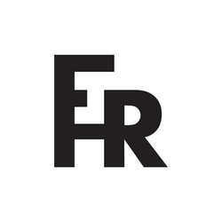 Letter fhr simple geometric line logo Royalty Free Vector