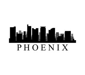 Phoenix City Skyline Silhouette Vector Images (over 180)