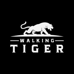 Print tactical tiger logo design template Vector Image