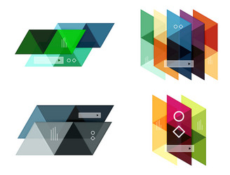 Blank triangle infographic backgrounds Royalty Free Vector