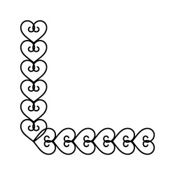 Hearts corner frame Royalty Free Vector Image - VectorStock