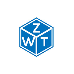 Zwt letter technology logo design on white Vector Image