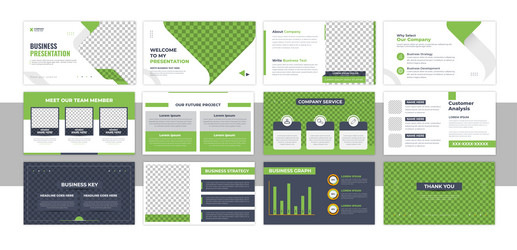 Modern business presentation slide template Vector Image