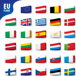 All flags of the countries european union Vector Image