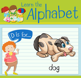 Many words for letter d Royalty Free Vector Image