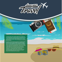 Travel and tour poster design around the world Vector Image
