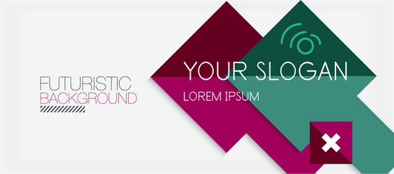 Square shapes banner design geometric abstract Vector Image