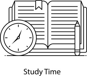 Study time Royalty Free Vector Image - VectorStock