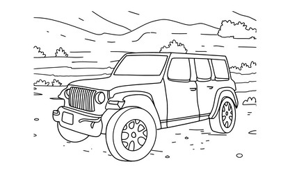 Vehicle line art Royalty Free Vector Image - VectorStock