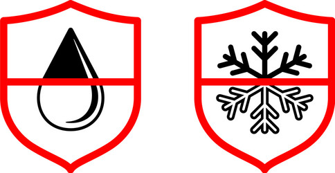 Waterproof icon water resistant label Royalty Free Vector