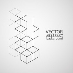 Drawing of a cube Royalty Free Vector Image - VectorStock