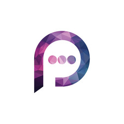 Letter p chat bubble communication logo Royalty Free Vector
