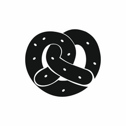 Simple black and white pretzels Royalty Free Vector Image