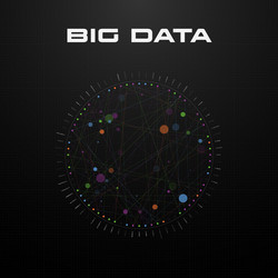 Big data visualization circular visualization Vector Image