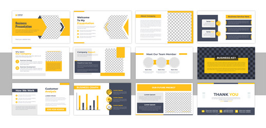 Modern business presentation slide template Vector Image