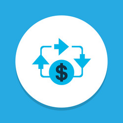 Cash flow icon colored symbol premium quality Vector Image