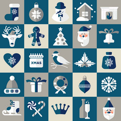 Christmas set of icons Royalty Free Vector Image