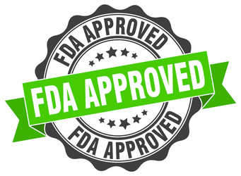 Fda approved stamp sign seal Royalty Free Vector Image