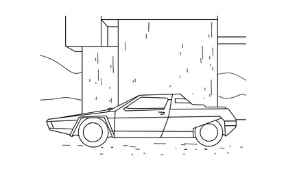 Delorean Coloring Pages