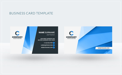 Business email sign card template with digital Vector Image