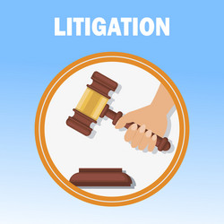 Court verdict horizontal banner Royalty Free Vector Image