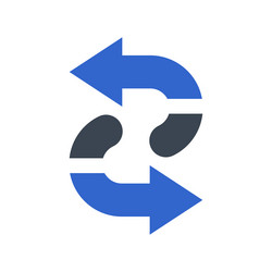 Reverse left right arrow icon Royalty Free Vector Image