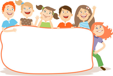 Cute little smiling bawith blank text element Vector Image