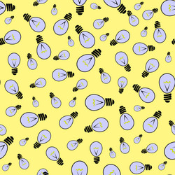 Yellow lamp seamless pattern Royalty Free Vector Image