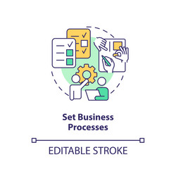 Task autonomy blue gradient concept icon Vector Image