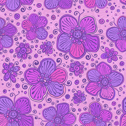 Ornate violet dandelions Royalty Free Vector Image