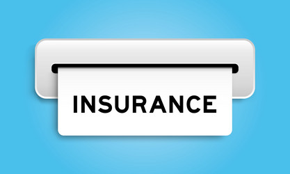 White coupon banner with word life insurance from Vector Image