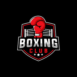 Boxing sport graphic template Royalty Free Vector Image