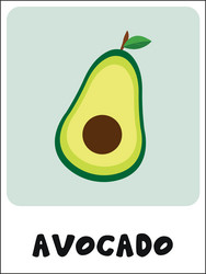 Fresh strawberry flashcard Royalty Free Vector Image