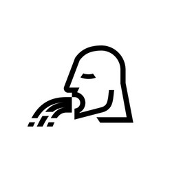 People vomitting or throw up icon symbol Vector Image