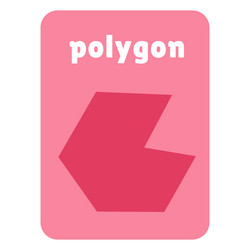 Heart shape flashcard Royalty Free Vector Image