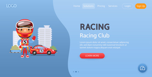 Set colorful fast retro motor racing cars Vector Image