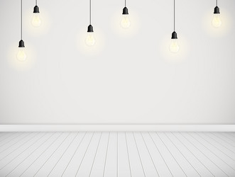 Empty white room 3d blank interior Royalty Free Vector Image