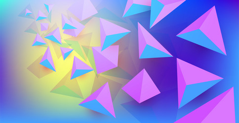 Abstract modern 3d triangle colorful background Vector Image