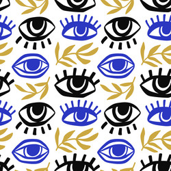 Evil eyes seamless pattern Royalty Free Vector Image
