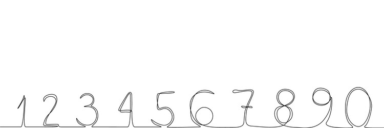 White numbers set 3d realistic pastel glossy Vector Image